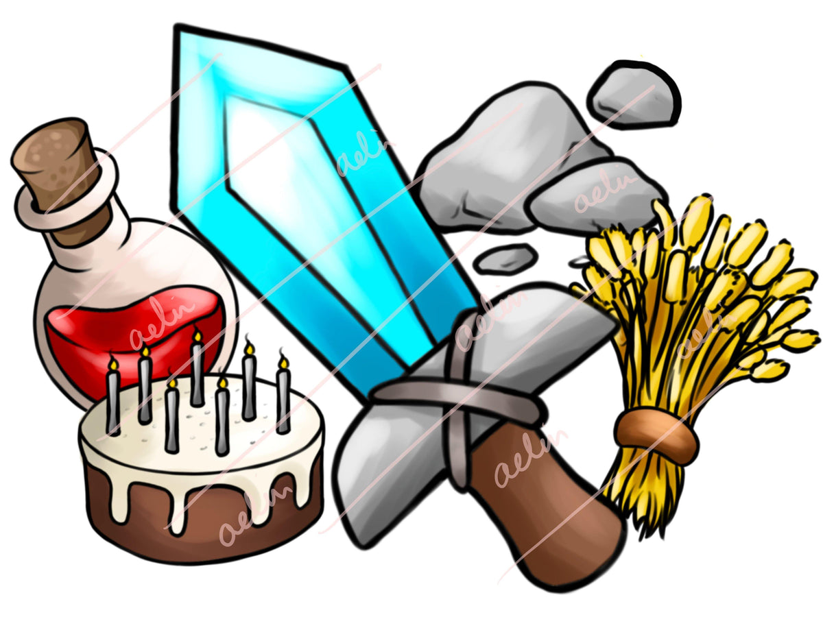 Every Item and Material - 37 Minecraft Server Icons - ReadyArtShop
